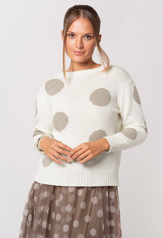 Sweter w grochy w kolorze ecru Dot | ZOBACZ WSZYSTKIE \ SWETRY KOLEKCJA ...