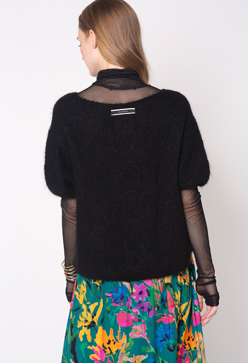 Czarny sweter pudełkowy z moherem Abruzzo | ZOBACZ WSZYSTKIE \ SWETRY ...