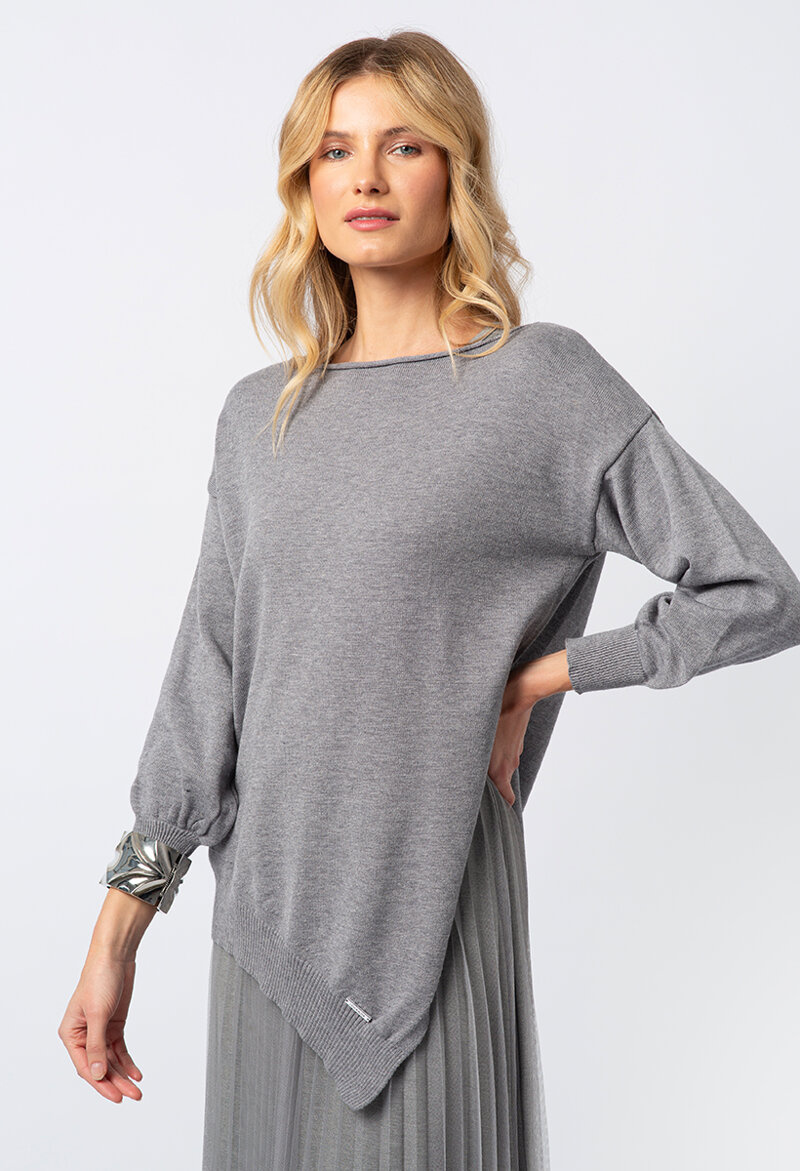 Szara sukienka tiulowa ze swetrem Clées szary | NOWOŚCI ZOBACZ ...